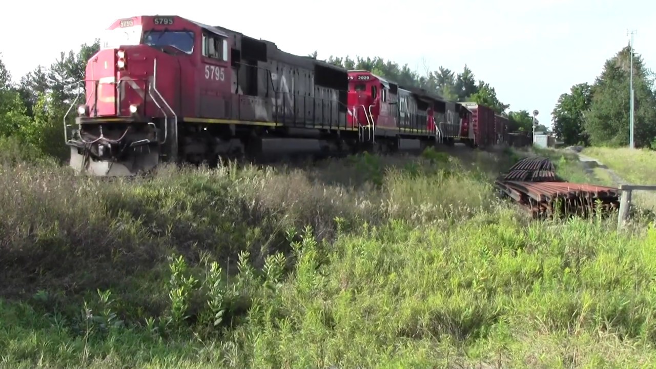 Cn 383 Cn 5795 Cn 2029 Cn 5489 at Stewarttown Ontario Aug 27 2017 - YouTube