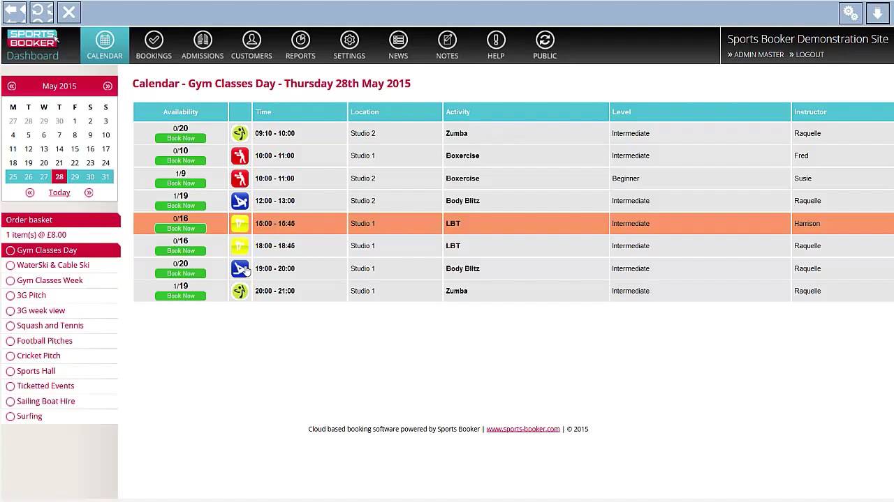 Sports Booker and Sharp EPOS Till Integration Demonstration - YouTube