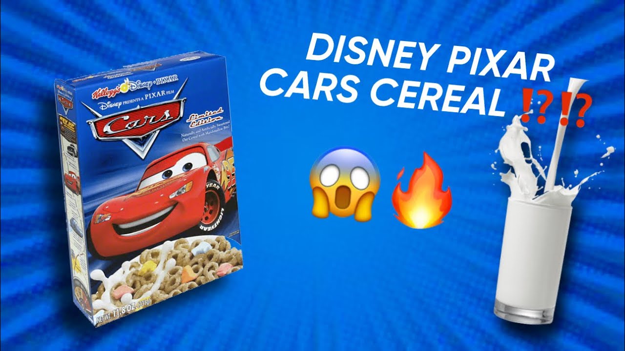 TRYING PIXAR CARS CEREAL - YouTube