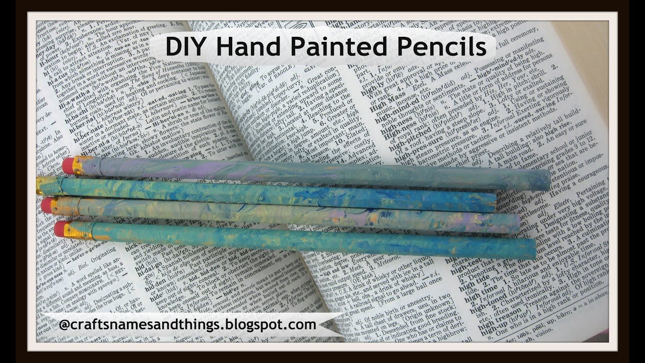 DIY Hand Painted Pencils/ DIY Designer School Supplies/ How to decorate ...