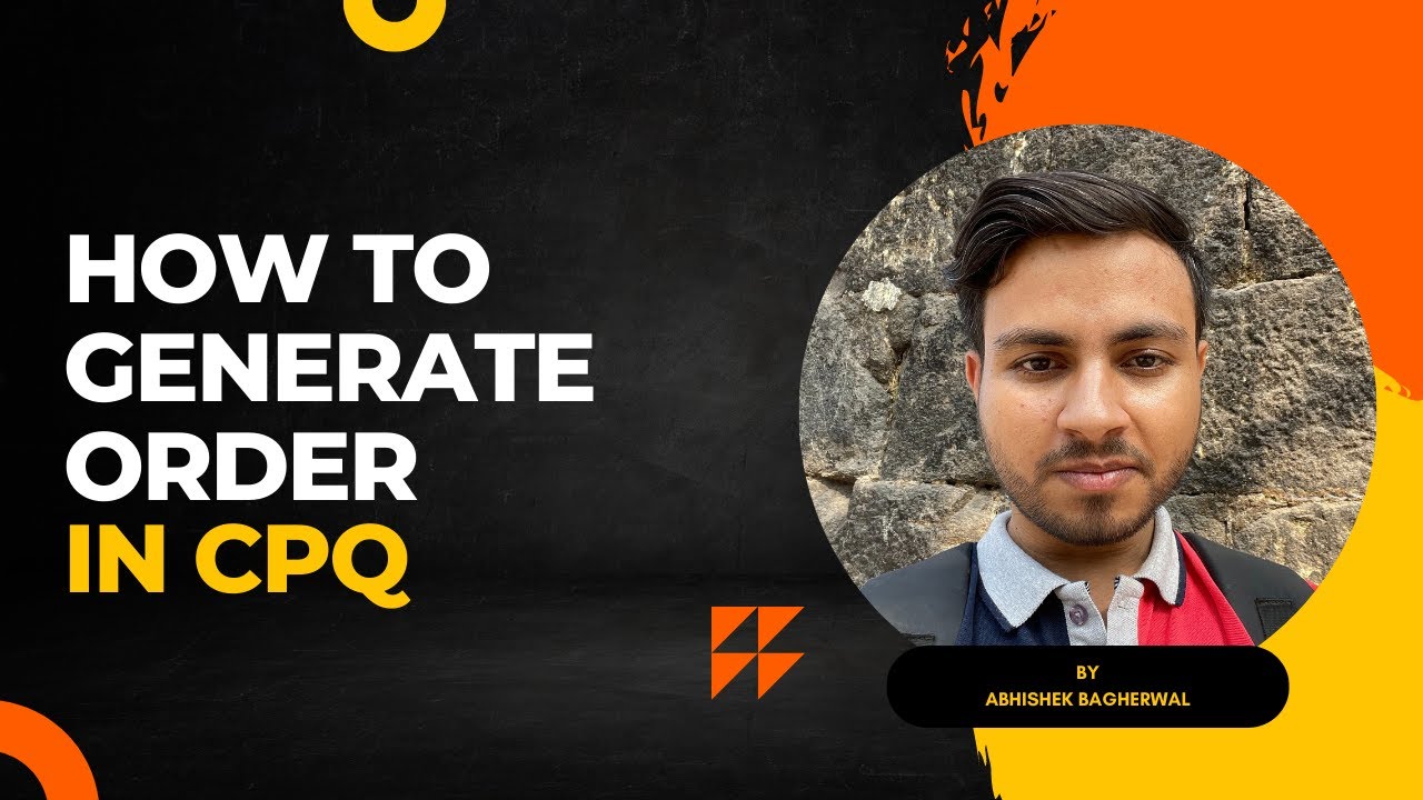 How To Generate Order In CPQ - YouTube