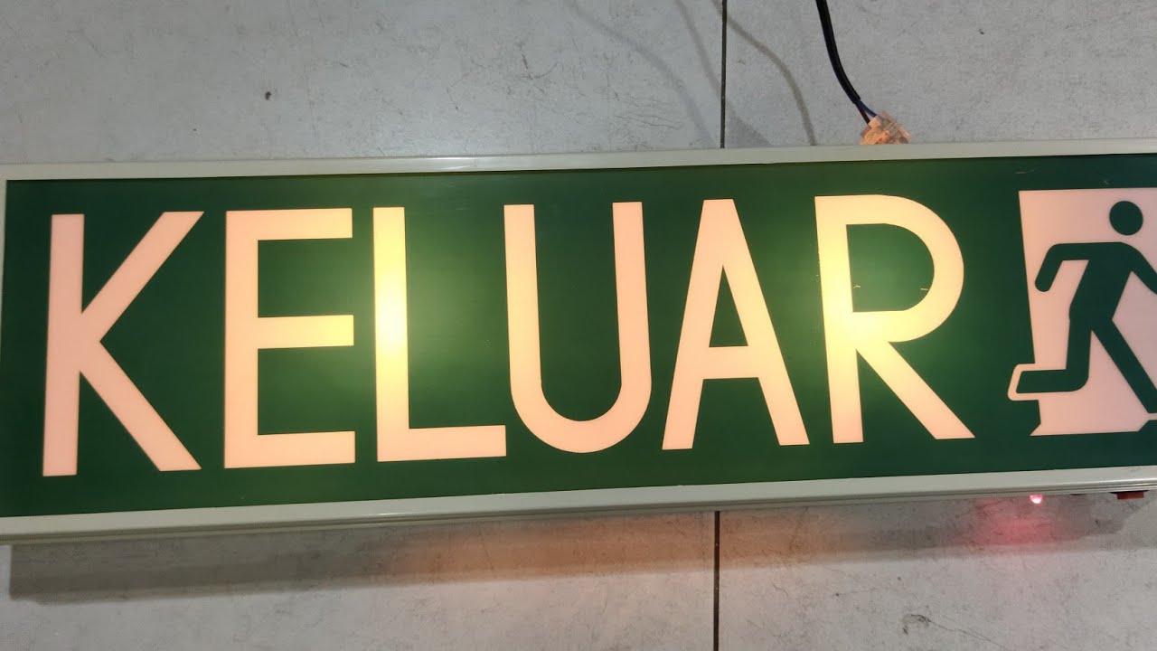 KELUAR sign repair - YouTube