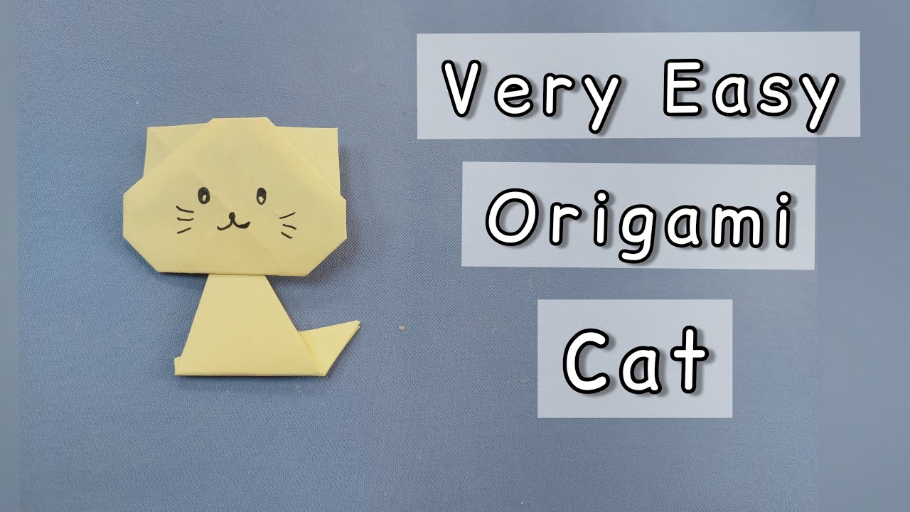 DIY Paper Origami Cat | Very Easy Paper Crafts You must try! - YouTube