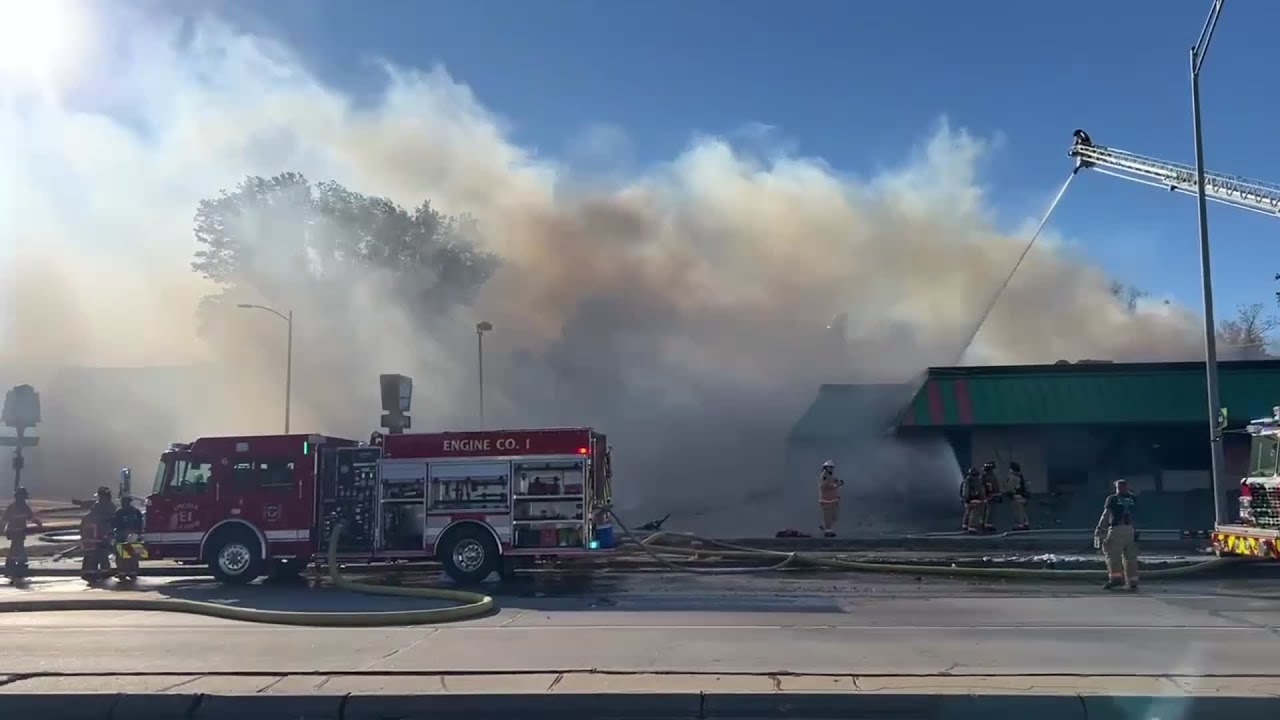 Village inn fire - YouTube
