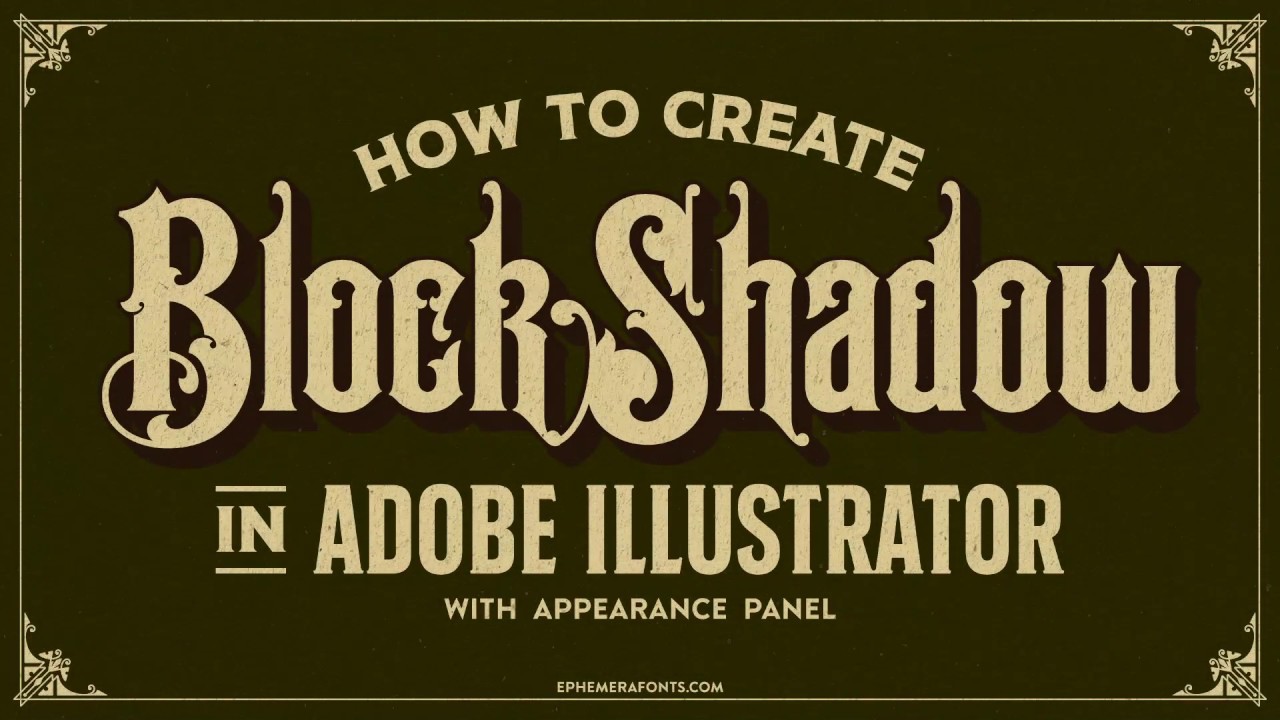 Create Block Shadow in Illustrator - Adobe Illustrator Tutorial - YouTube