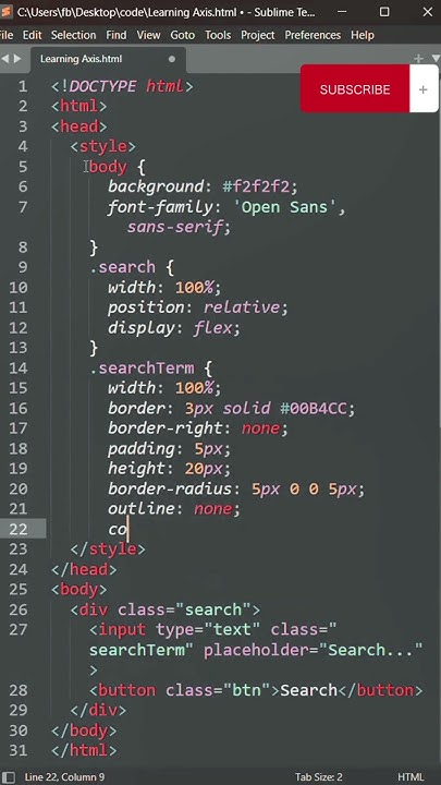 How to create search bar with CSS - YouTube