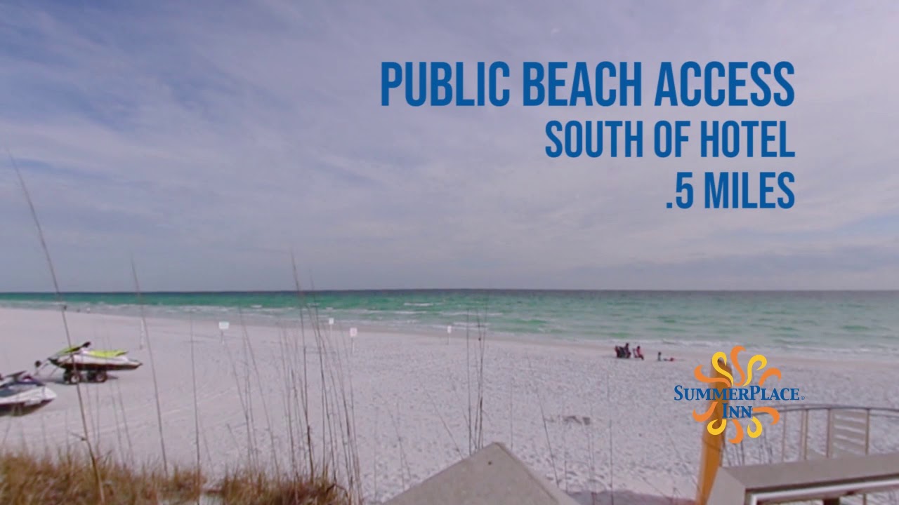 Public Beach Destin Fl. SummerPlace Inn - YouTube