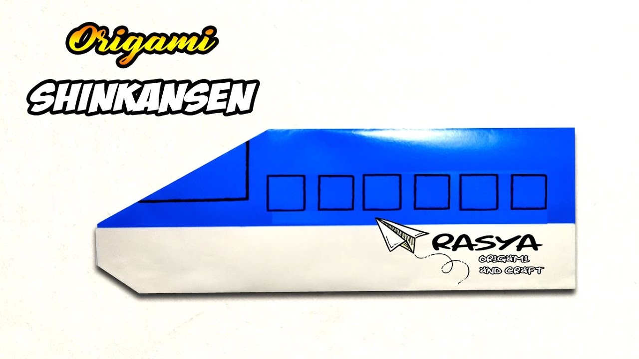 How to Make Origami Shinkansen - Origami Bullet Train - Cara membuat ...