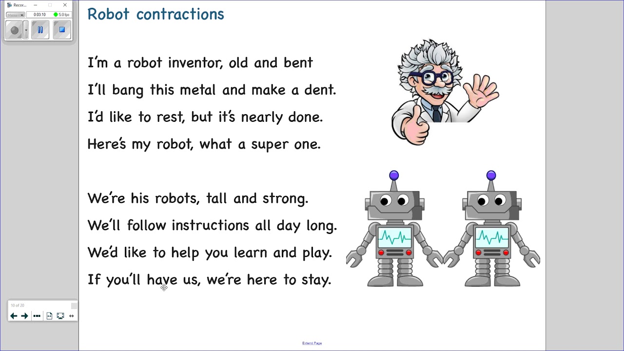 Year 1 Term 1 Week 05 Day 3 Robot Poetry and performance - YouTube