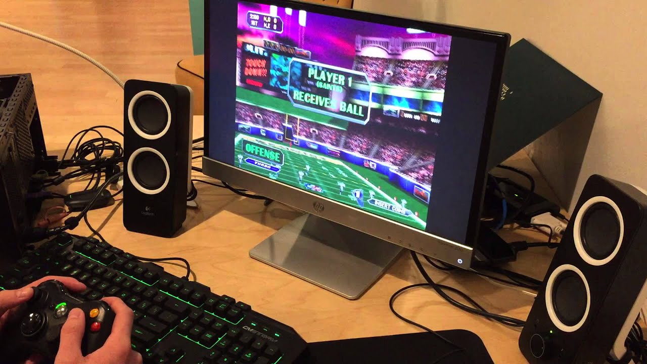 NFL Blitz Arcade Gameplay on MAME 64 for PC - YouTube