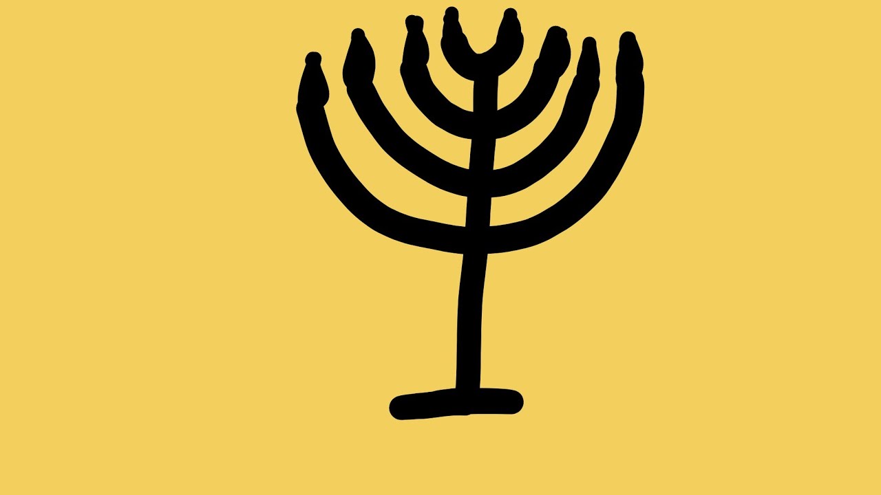 How To Draw A Menorah - YouTube