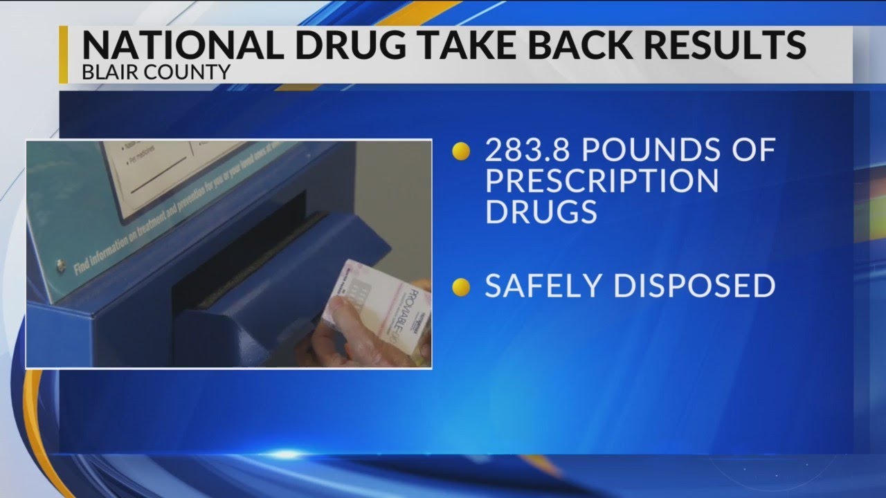 Nearly 300 lbs. of meds collected by Blair County law enforcement - YouTube