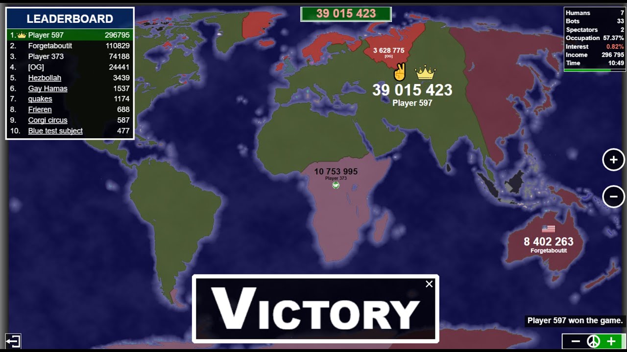 I CONQUERED THE WORLD Territorial.Io - YouTube