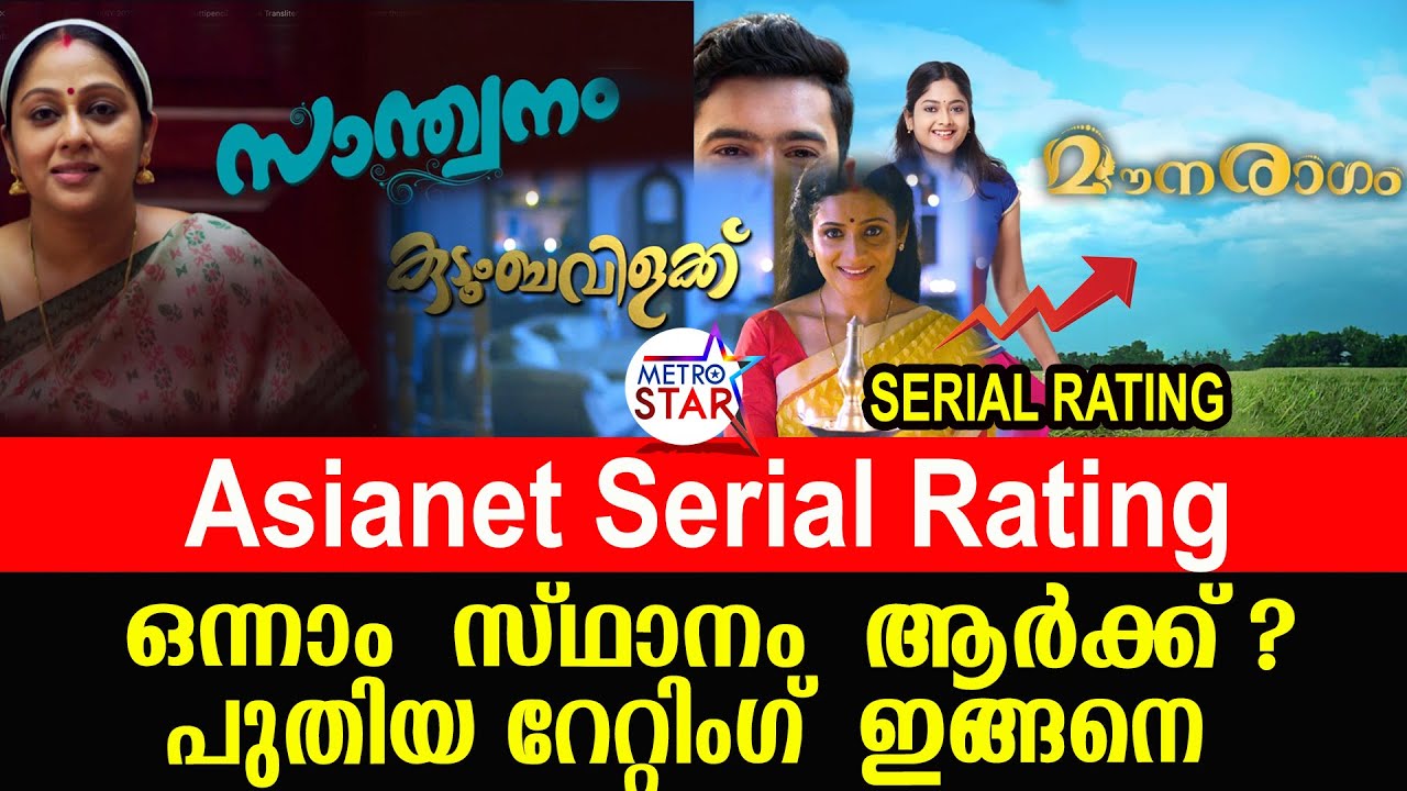 Asianet TV Serial Rating | Metro Star Rating | #Koodevide #Mounaragam # ...