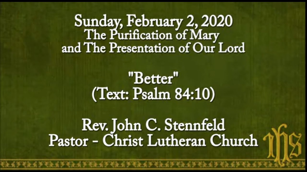 The Purification of Mary and The Presentation of Our Lord - Sunday ...