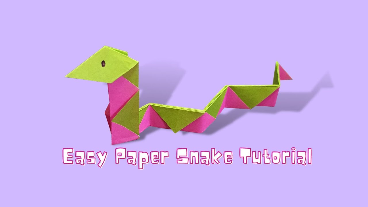 Easy Origami Snake Tutorial for kids & beginners - YouTube