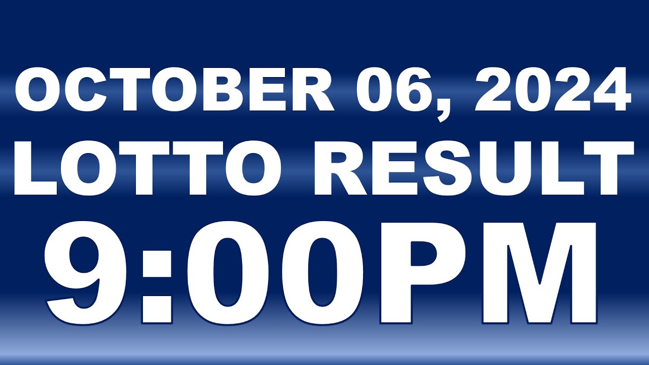 lotto result today 9pm october 06 2024 - YouTube