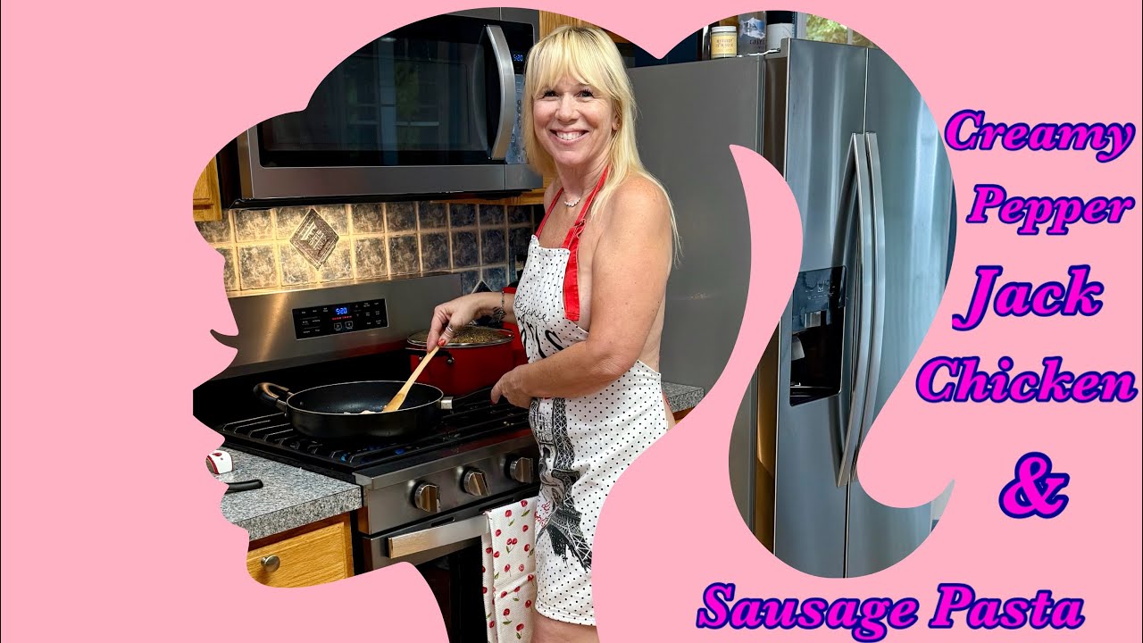 Creamy Pepper Jack Chicken And Sausage Pasta Becki Licious Youtube