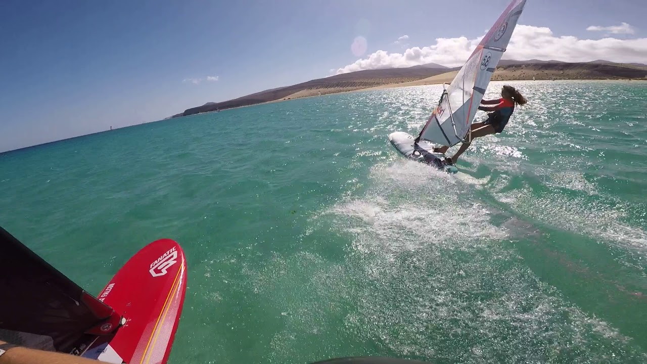 Speed-Slalom Windsurfing Fuerteventura Sotavento / Risco del Paso - YouTube