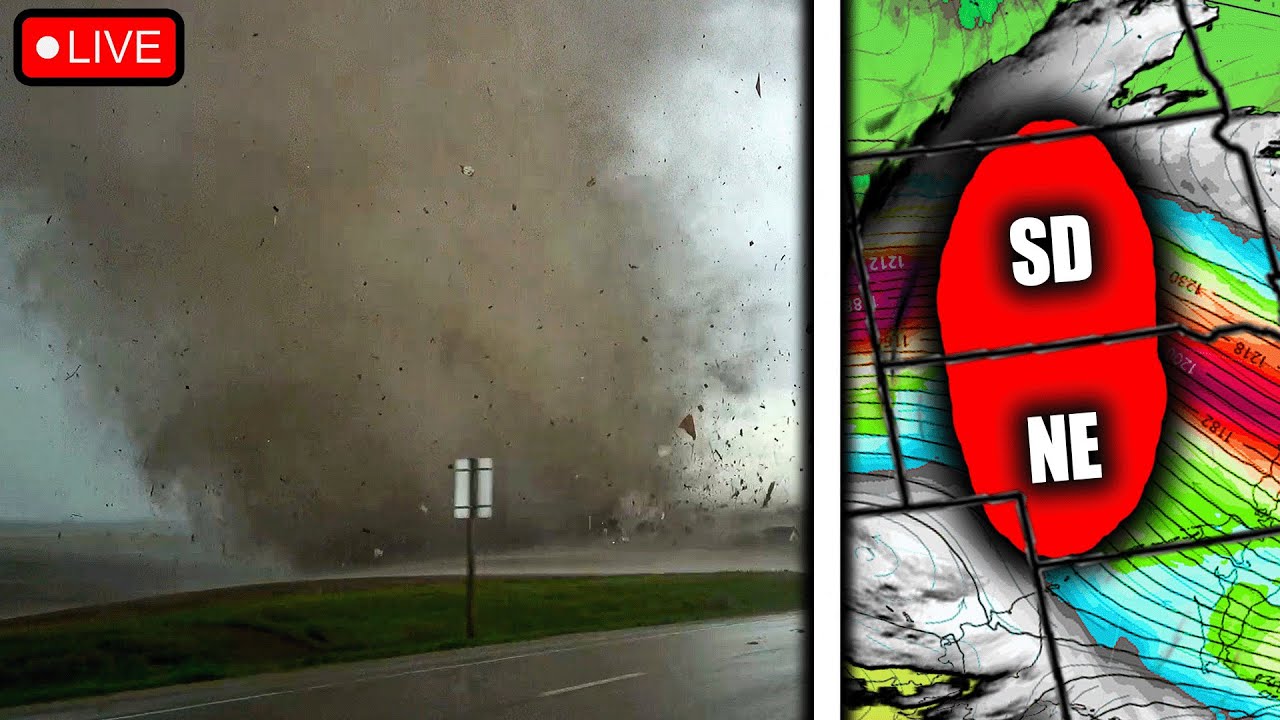 Live Tornado Warning Valentine, NE - Live Storm Chasing - YouTube