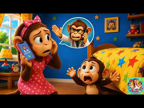 🐵 5 Küçük Maymun Yatakta Zıplamış 🛏️ | Eğlenceli Çocuk Şarkısı