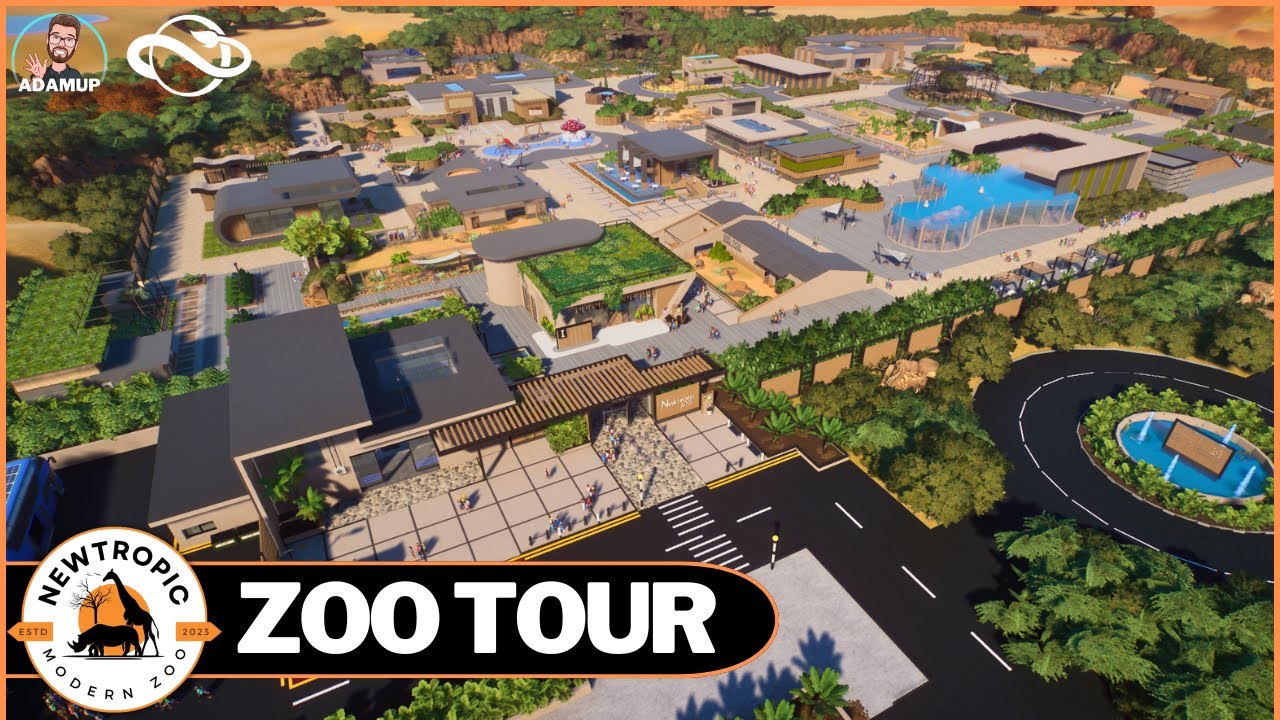Modern African Grasslands Zoo In Planet Zoo - Newtropic Zoo Tour - YouTube