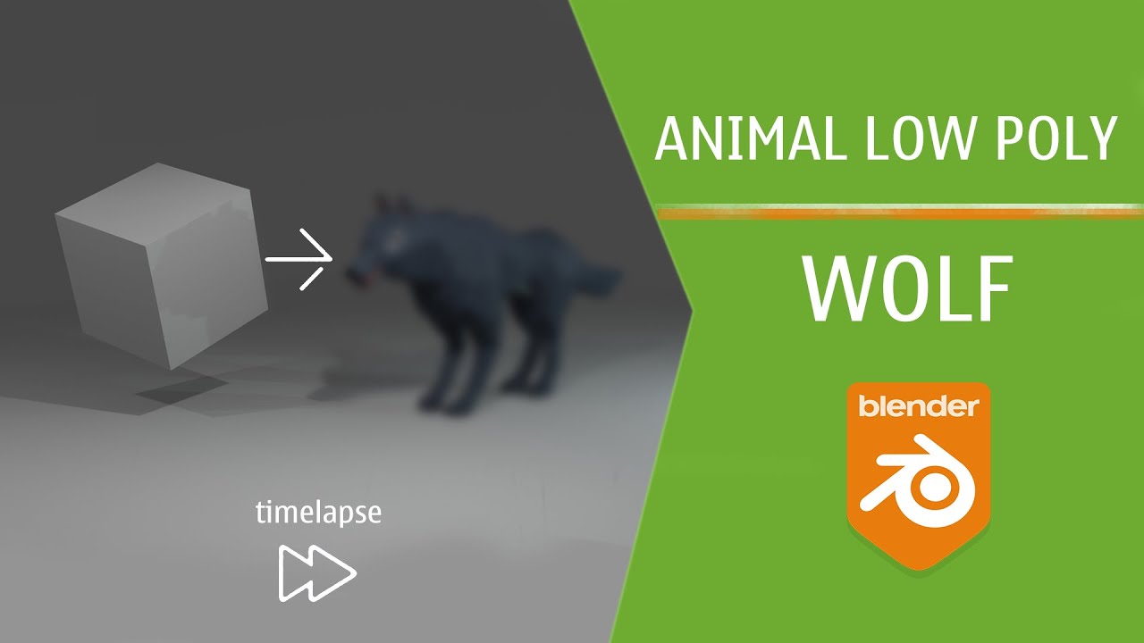 wolf low poly / blender - YouTube