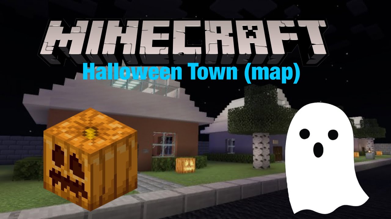 Minecraft Halloween town (map) - YouTube