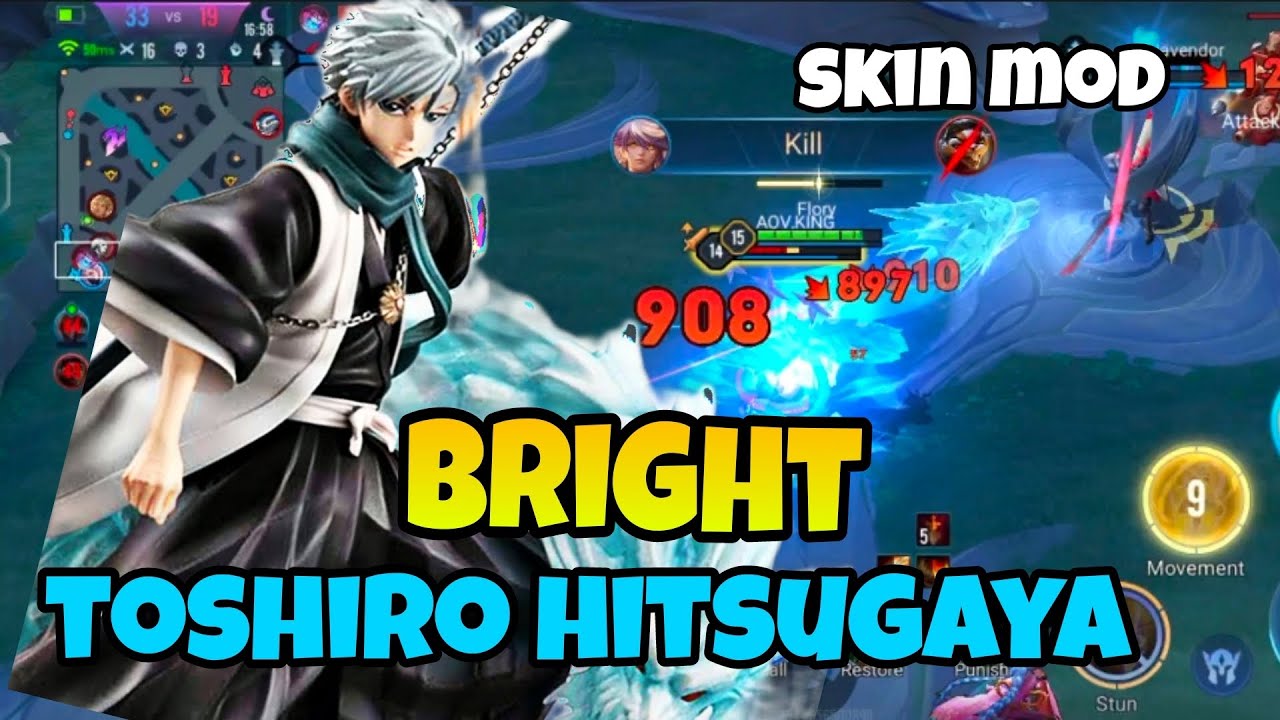 AOV Bright | Toshiro hitsugaya skin of bright | Arena of valor | flory ...
