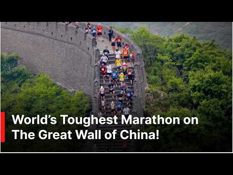 INSANE Great Wall Marathon: 1,400+ Runners Conquer 5,164 Steps of Brutal Challenge! | AD1Z