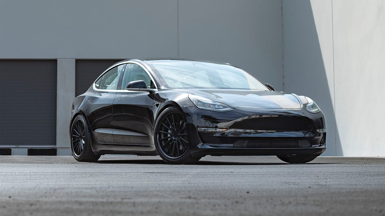 Tesla Model 3 with TSW Marina Wheels - YouTube