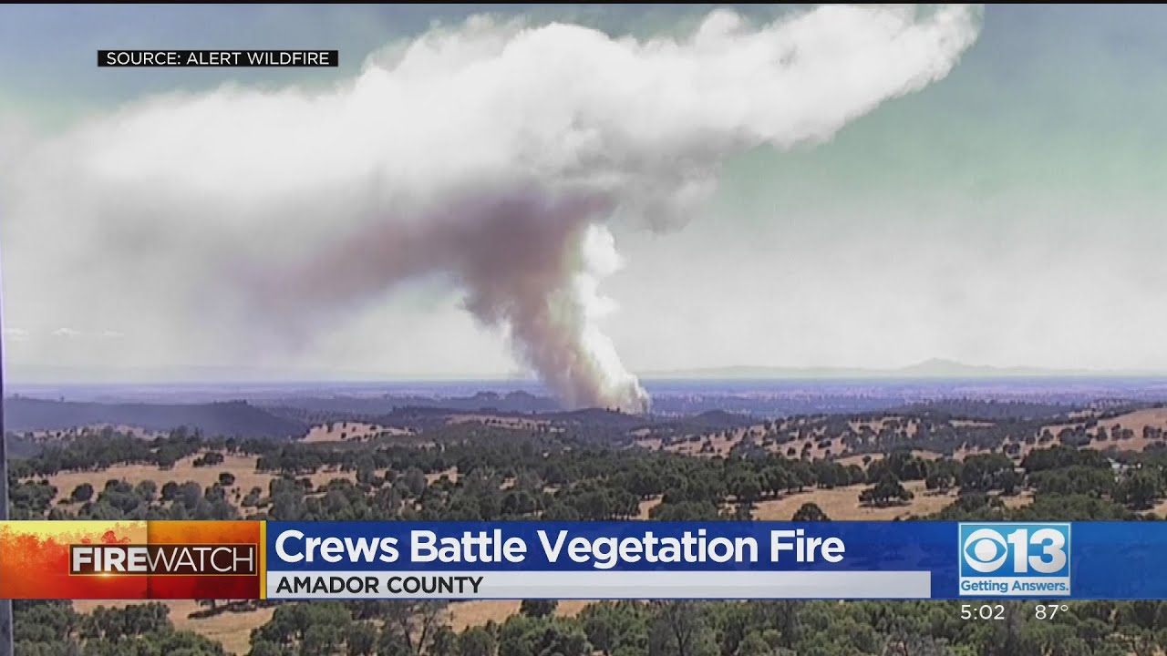 Crews Battle Fire In Amador County - YouTube