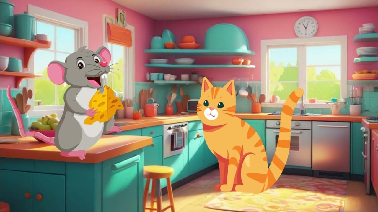 Cat and mouse Pitter-patter Tickle - tattle - Songs for kids I KidFable ...