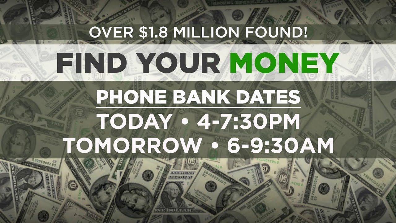 Phone lines open for Find Your Money - YouTube