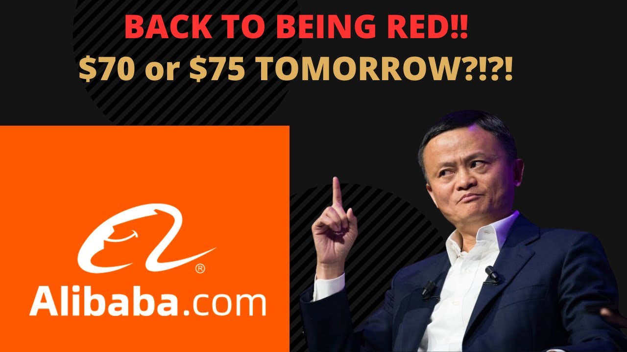 BACK TO RED AGAIN on Alibaba (BABA) Stock!! $70 Tomorrow? - YouTube