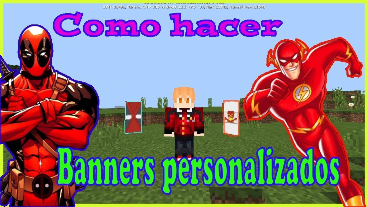MINECRAFT PE 1.2- COMO PERSONALIZAR BANNERS- TUTORIAL DE BANNERS - YouTube