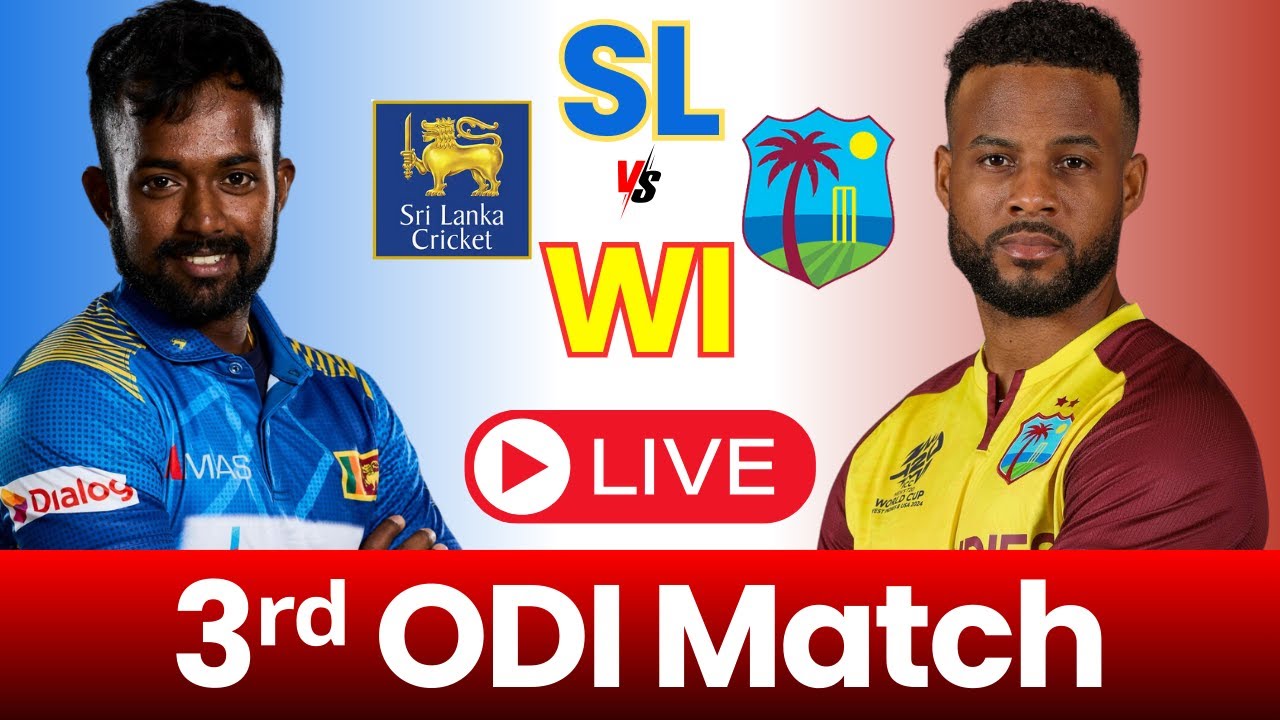 🔴 Live Cricket: Sri Lanka🇱🇰 Vs West Indies – 3rd ODI Match | SL Vs WI ...