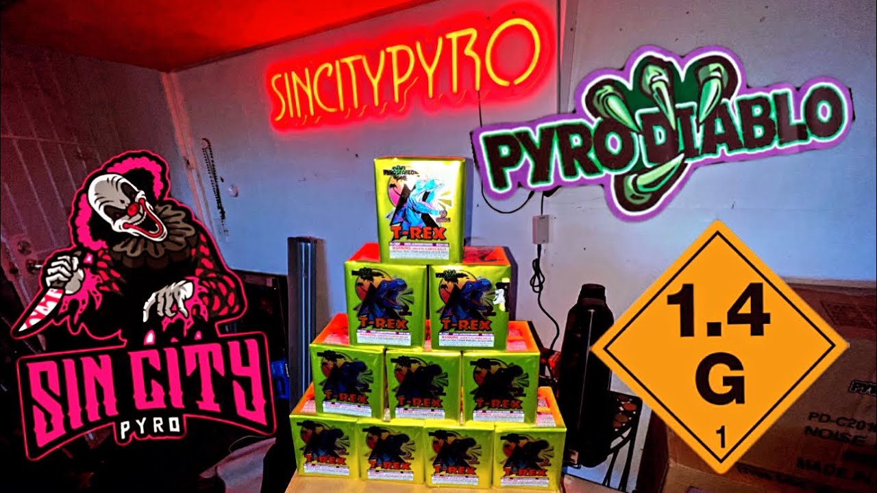 T-Rex 9 Shots 🦖 [Pyro Diablo] 😈 Banger Approved ️ [200 Gram Cake] - YouTube