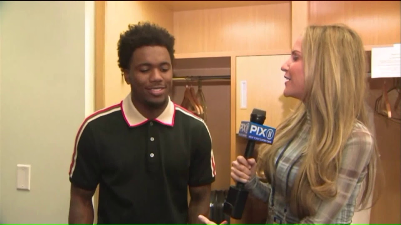 Andy Adler goes one on one with Giants players - YouTube