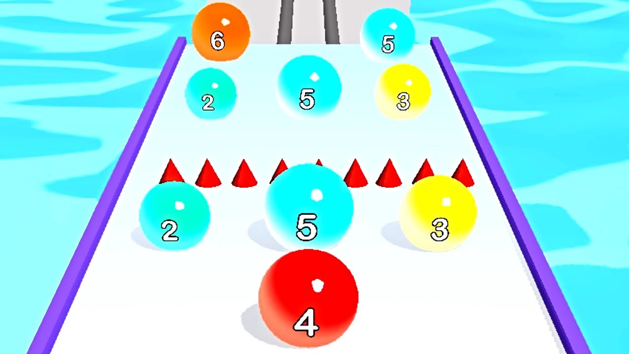 Merge Ball Race - Ball Merge 2048 Game ! All Levels Gameplay (339-345 ...