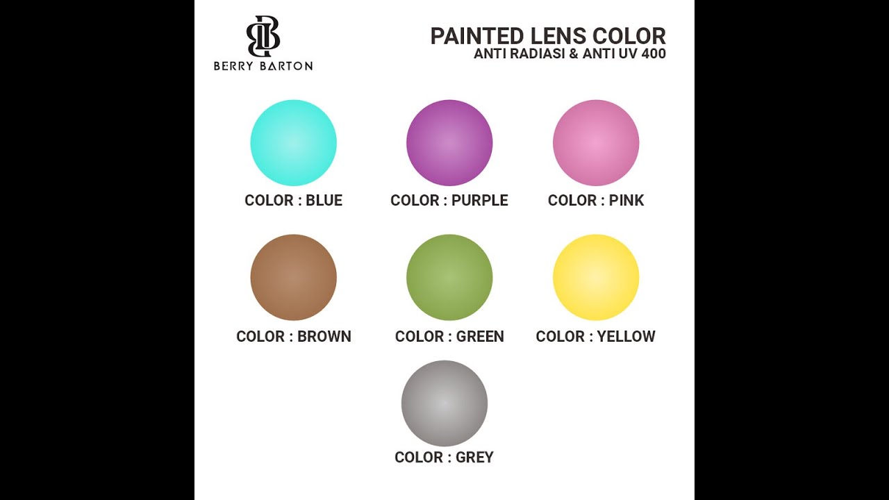 Berrybarton - Painted Lens Color Lensa Sunglasses Warna Anti UV 0006 ...
