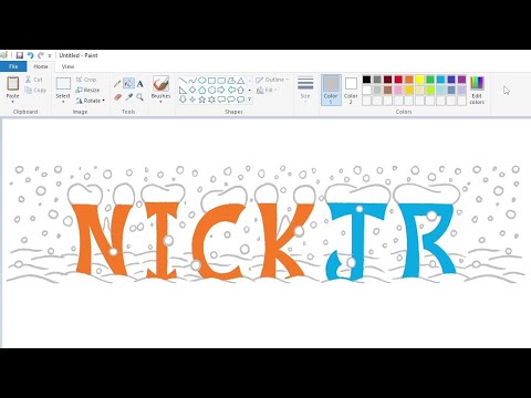 How to draw a Nick Jr. Christmas logo using MS Paint | How to draw on ...