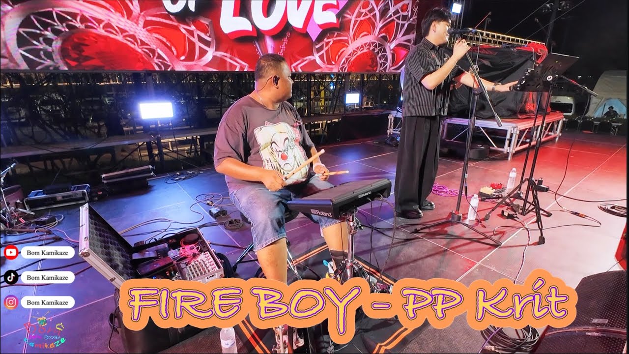 FIRE BOY - PP Krit l Cover Acoustic Live l Bom Kamikaze - YouTube