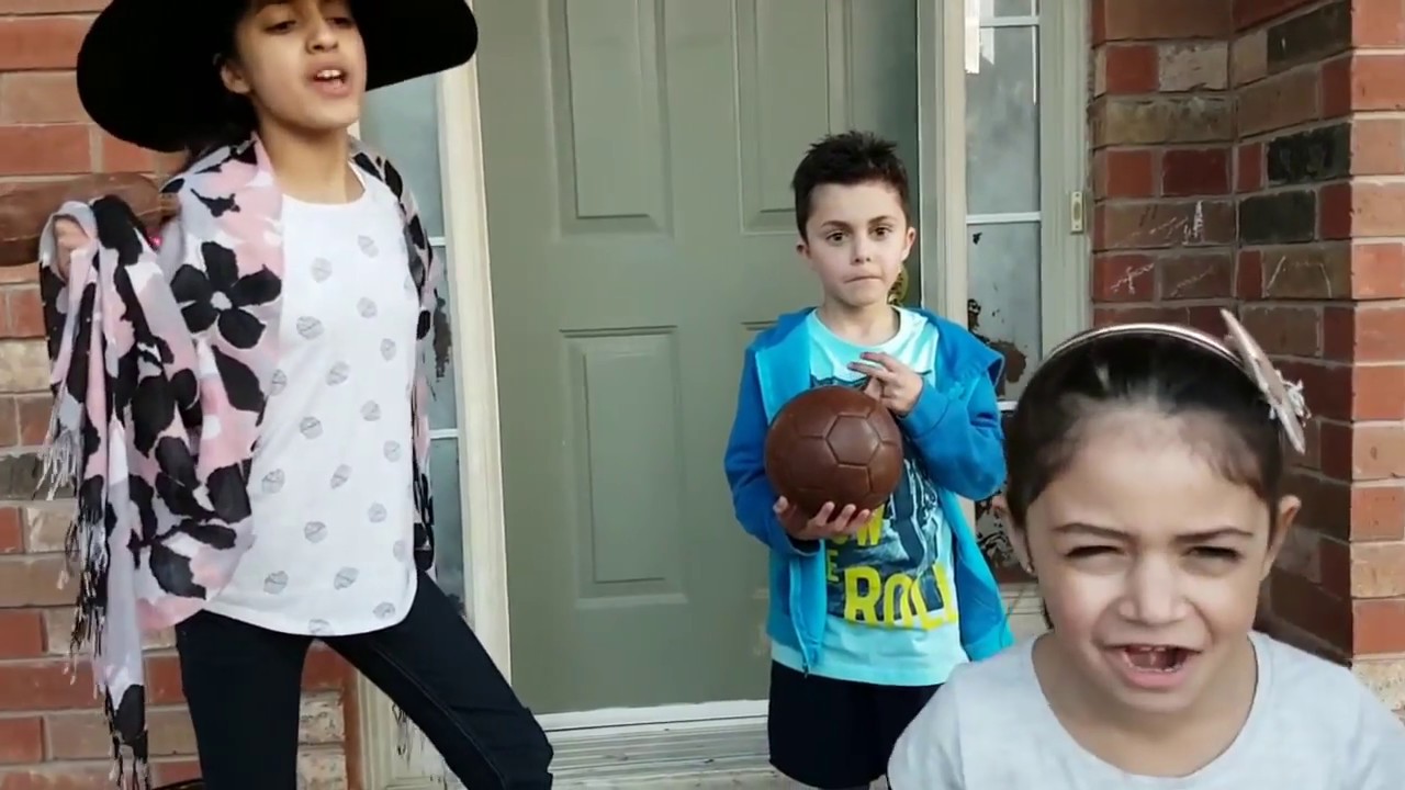 Hadil doing a magic trick with shoe and soccer ball! | kids fun | - YouTube