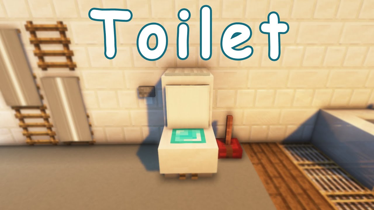 Minecraft: How To Make a Toilet With Paper Holder and Toilet Plunger ...