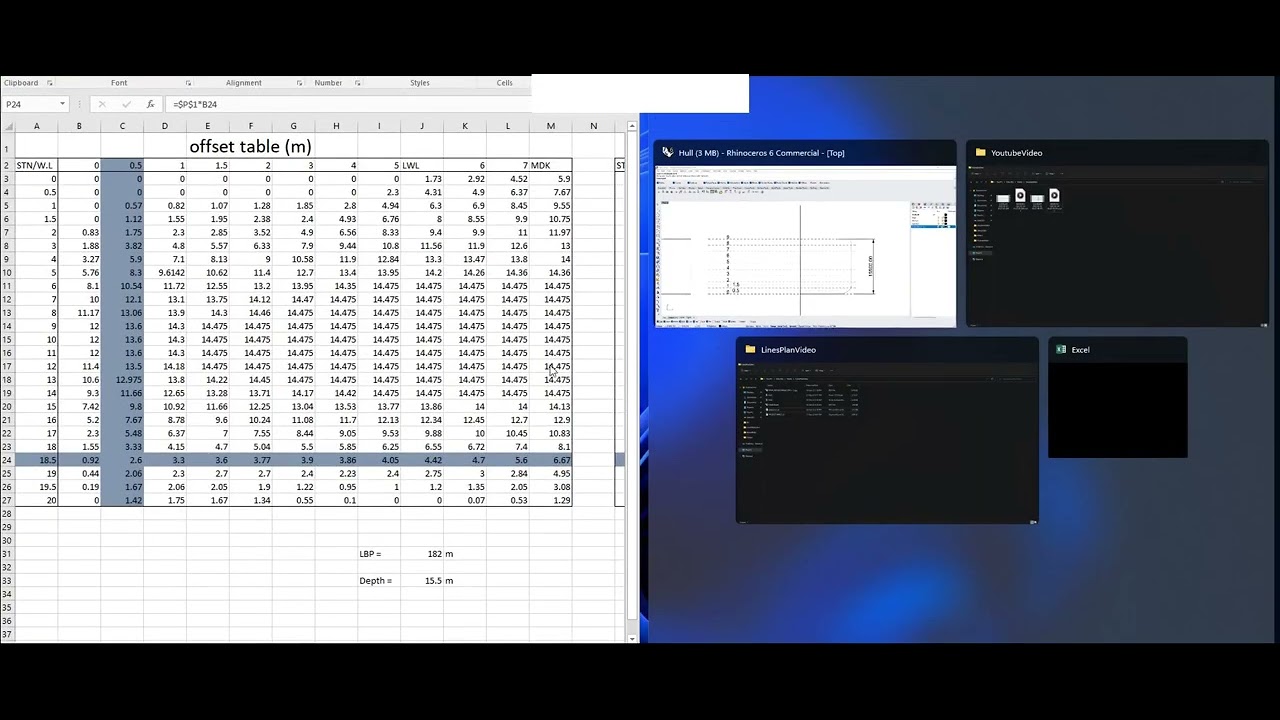 Convert an Offset Table to Lines Plan - YouTube