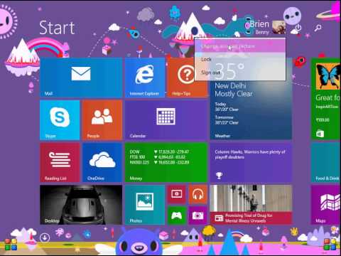 How to change smart screen colour on windows 8.1 - YouTube