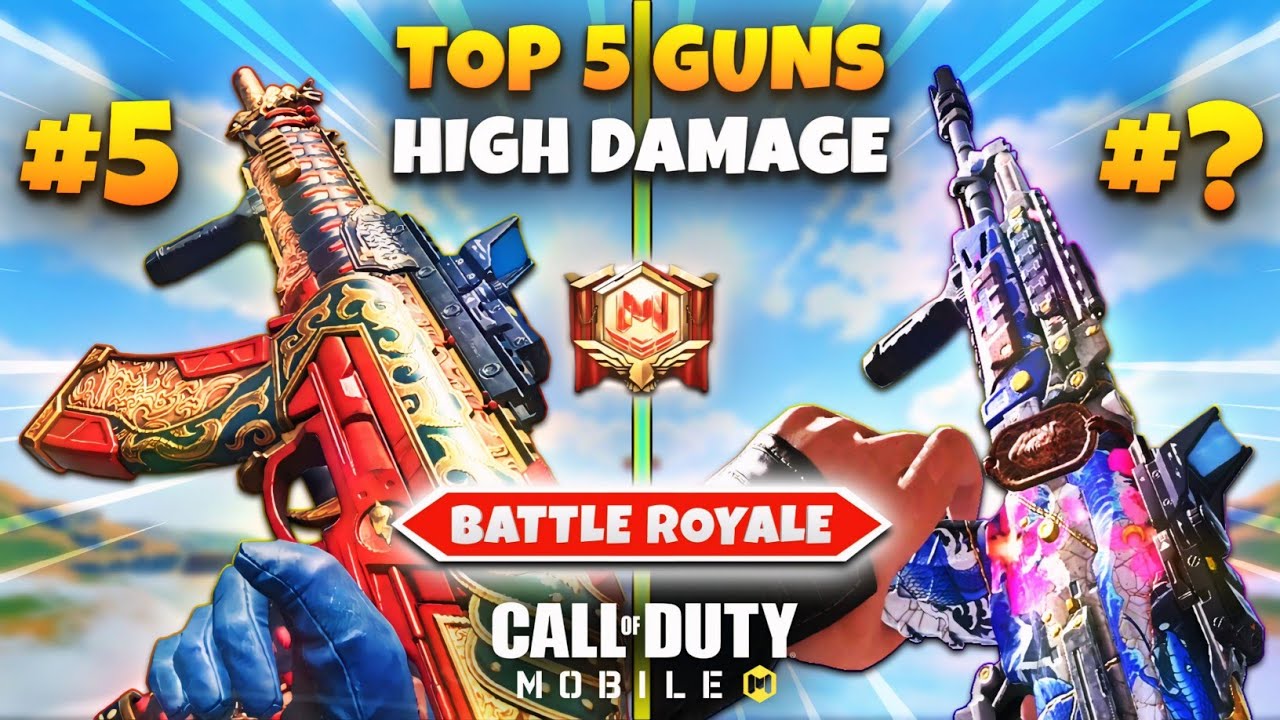 Top 5 Best HIGH DAMAGE Guns In Battle Royale | Best HIGH DAMAGE ...