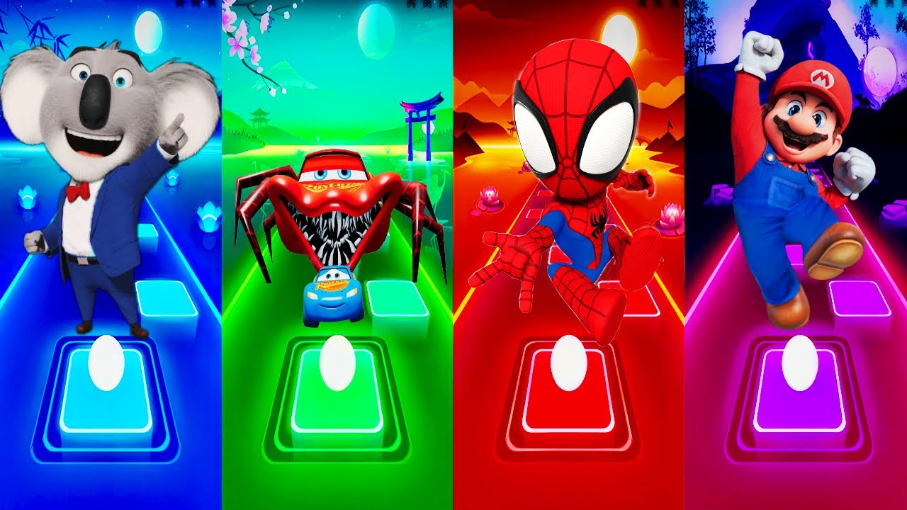 Tiles Duel SING VS McQueen-Spider-Eater VS Super-Mario-Bros-Movie VS ...
