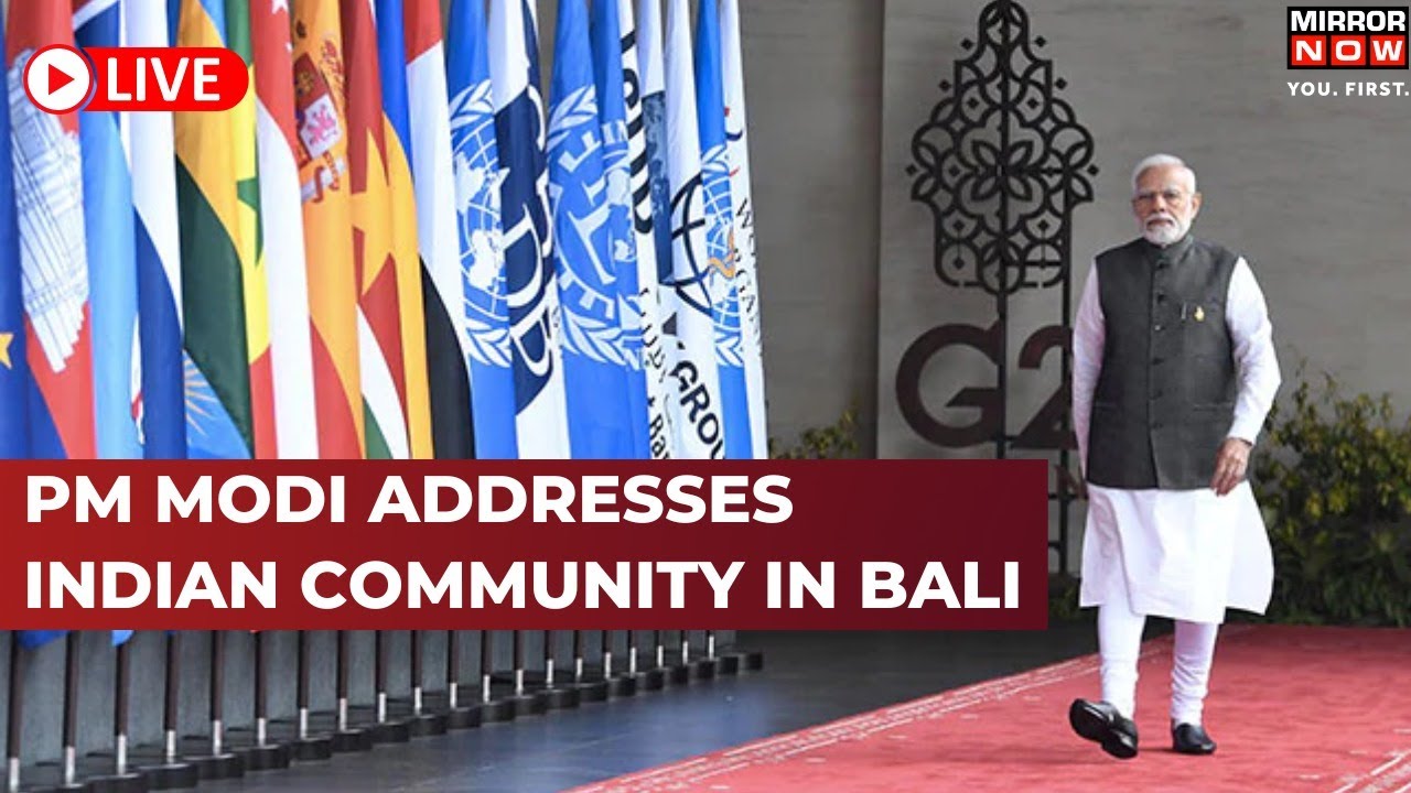PM Modi Live : PM Narendra Modi Address Indian community in Bali ...